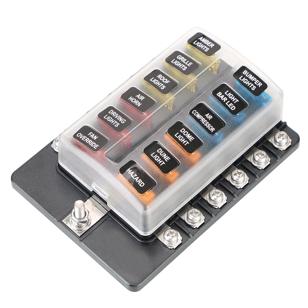 32V 100A Fuse Box Holder 6 Ways 12 Ways Blade Fuse Block Circuit ...