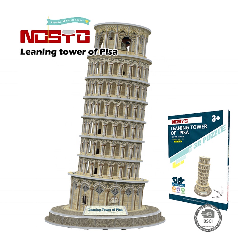 3D Puzzle Leaning tower of Pisa World Famous Building DIY Creative ...
