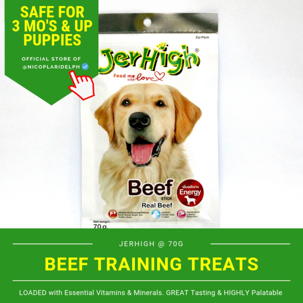 Jerhigh Beef Stick with Real Beef Meat for Puppies and Adult Dogs (70g ...