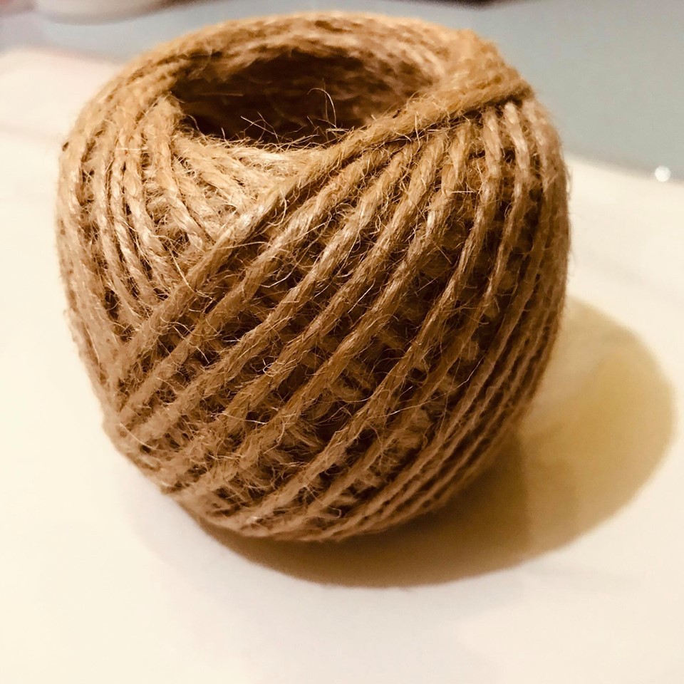 10/25/50 meters 2mm Jute String Roll for hang tags, gift tags, DIY deco ...