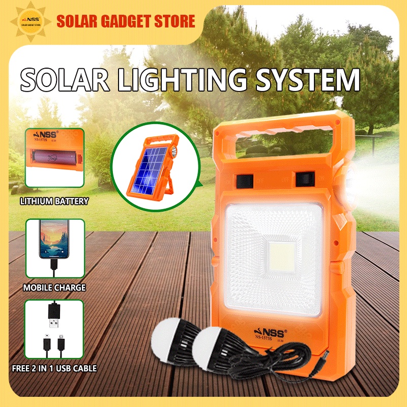 NSS Emergency Light with Solar Panel Waterproof Emergency Solar Light ...