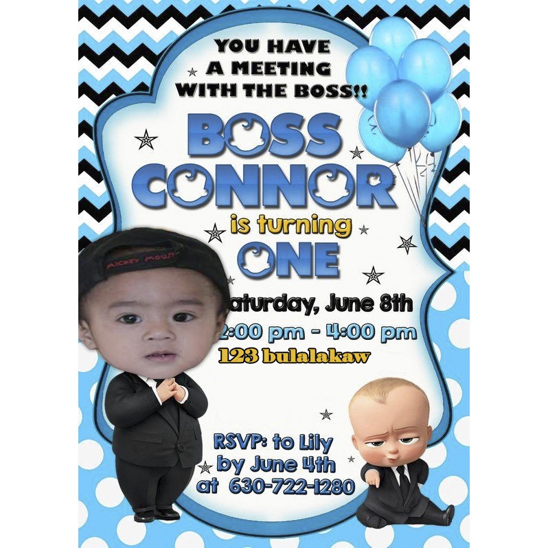 Boss Baby Themed Birthday Invitations | Shopee Philippines
