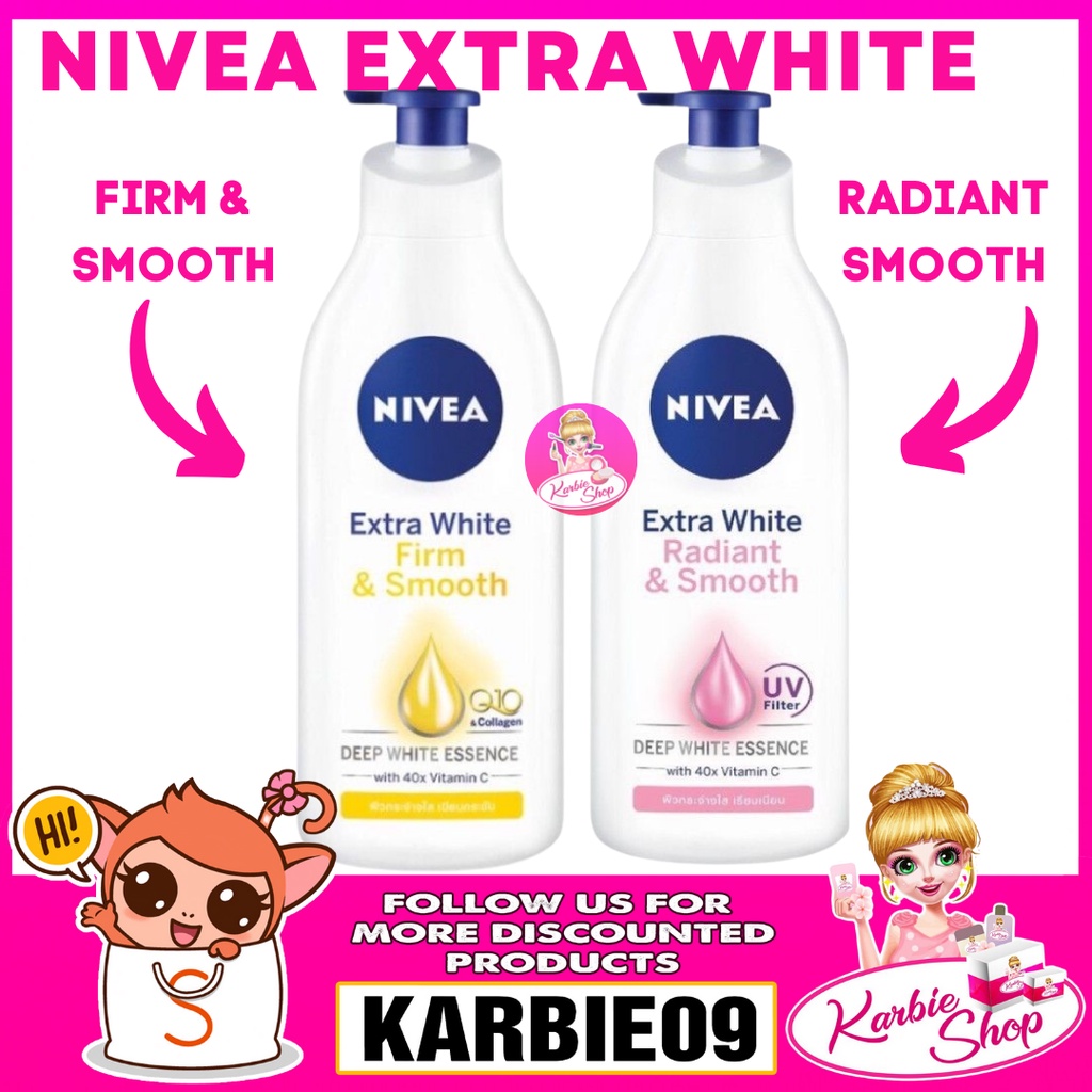 Orig 600ml Nivea Extra White Firm & Smooth Lotion Q10 | Radiant ...