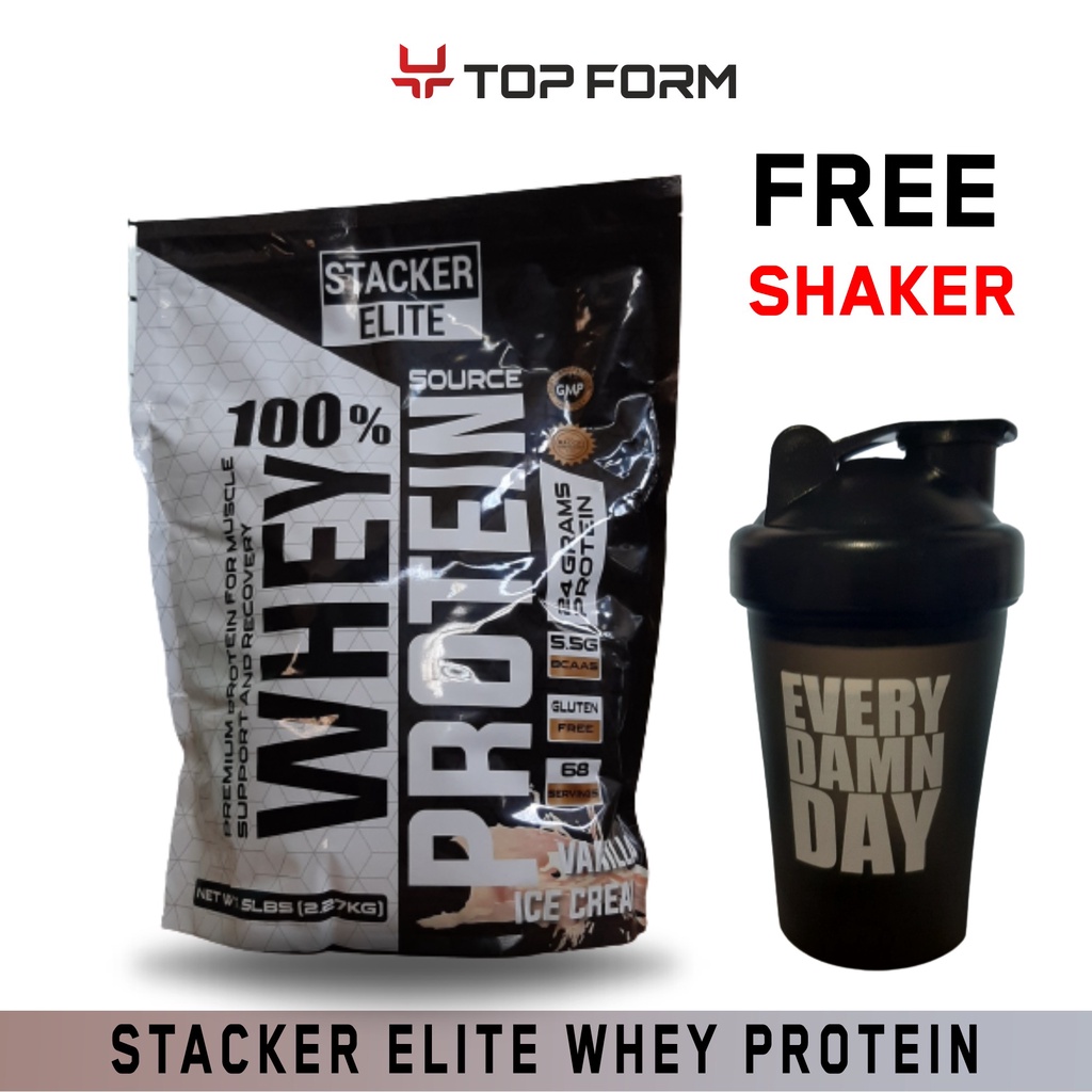 Stacker Elite 100% Whey Protein FREE Shaker 5lbs | Shopee Philippines