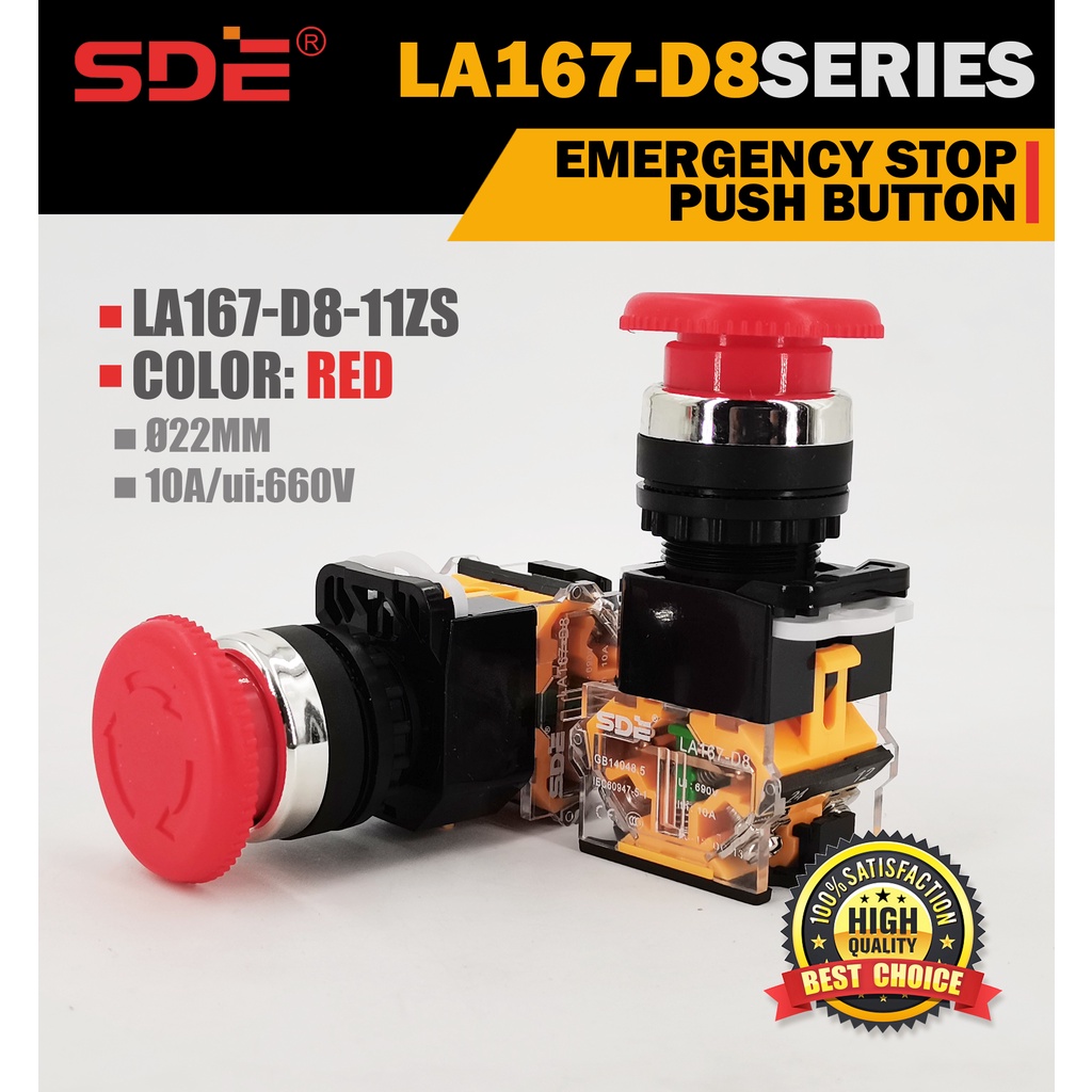 EMERGENCY STOP PUSH BUTTON (LA167-D8 Series) | Shopee Philippines