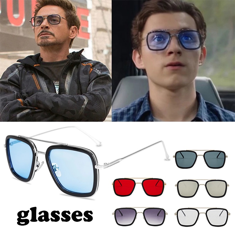 Iron Man Glasses Edith Glasses Tony Stark Peter Parker Sunglasses Men ...