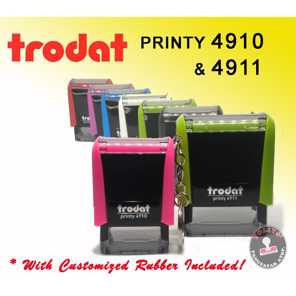 TRODAT Printy 4910 & 4911 Personalized Self-Inking Stamp | Shopee Philippines
