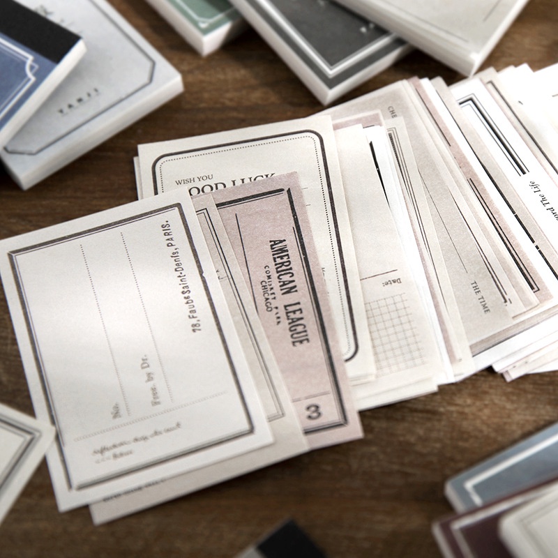 ENWEI 50 Sheets [Human Observation Series] Vintage Journal Sticky Notes ...