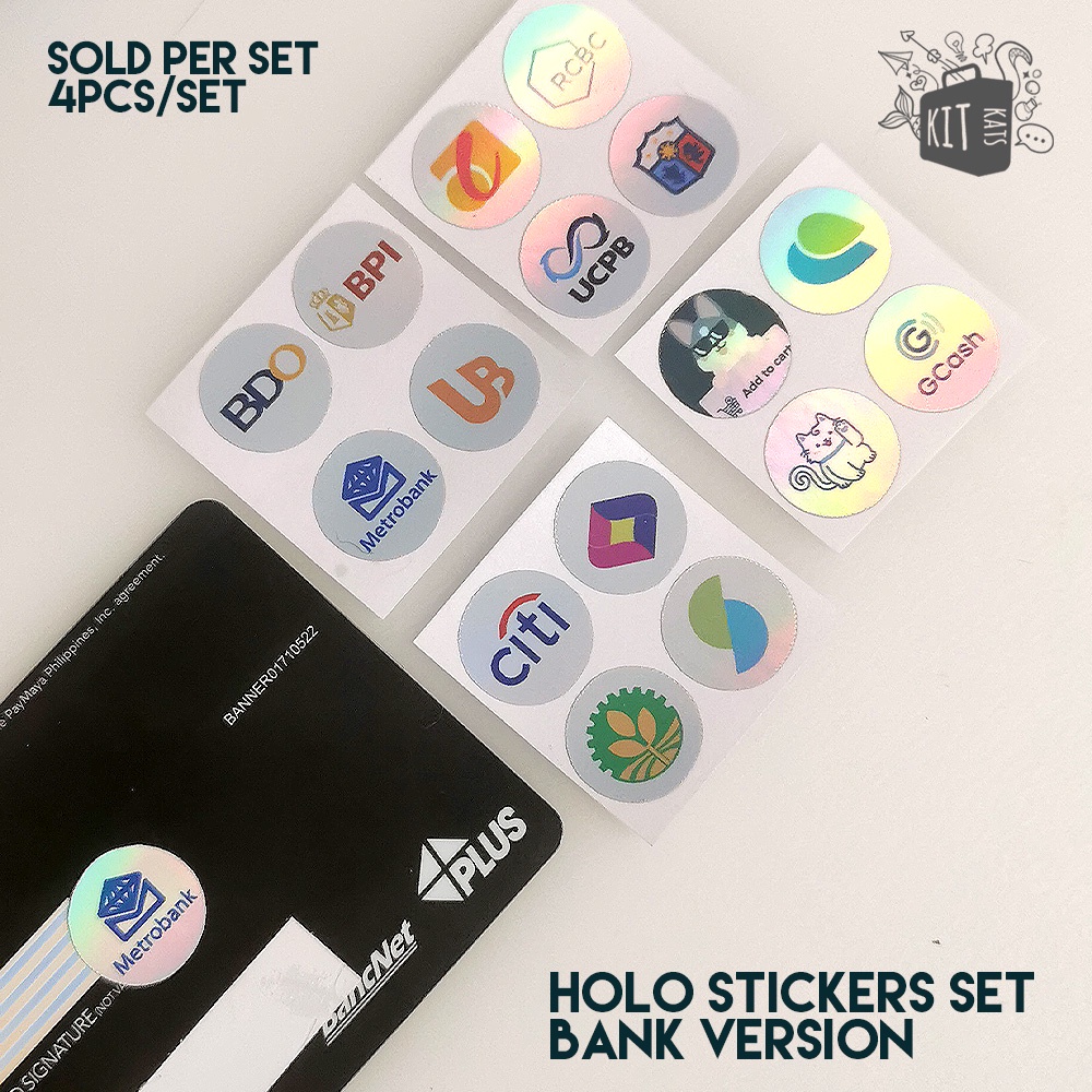 CVV holo sticker cover- bank logos | Shopee Philippines