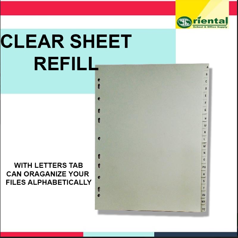 11 Holes Ring Bind Divider w/ Letters or Numbers Index Tabs A4 Size ...