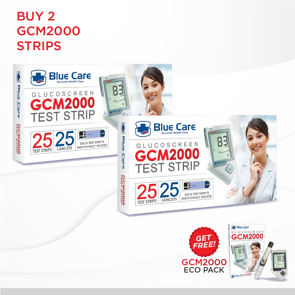 Blue Care GCM 2000 Strips with Eco Pack | Shopee Philippines