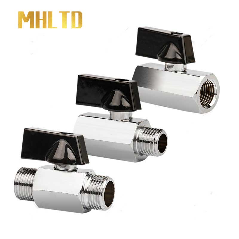 Mini Ball Cock Stopcock Male Female / Male MaleThread Bronze air ...