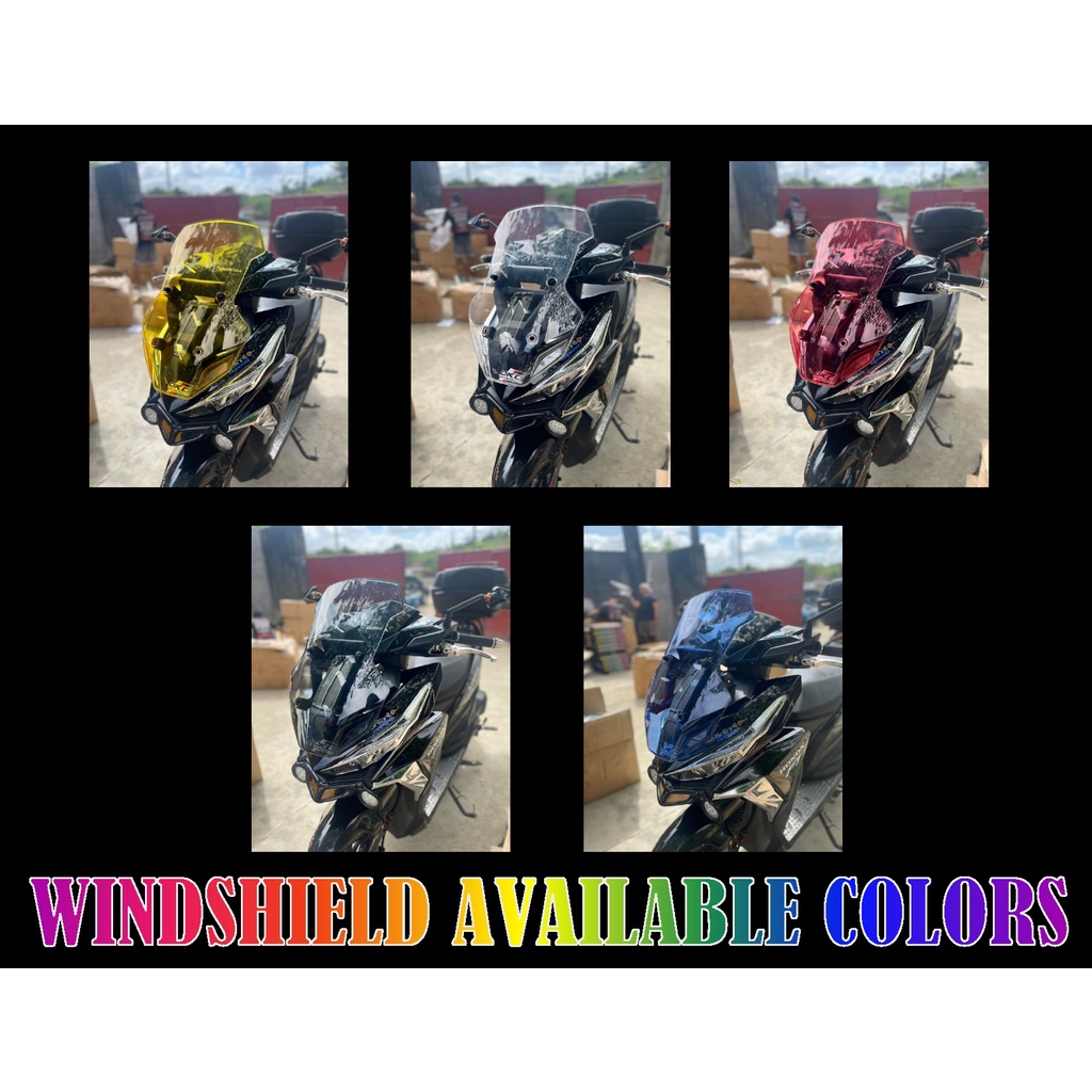 ZHIPAT WINDSHIELD WITH BRACKET FOR CLICK V1 / CLICK V2 / AEROX V2 ...