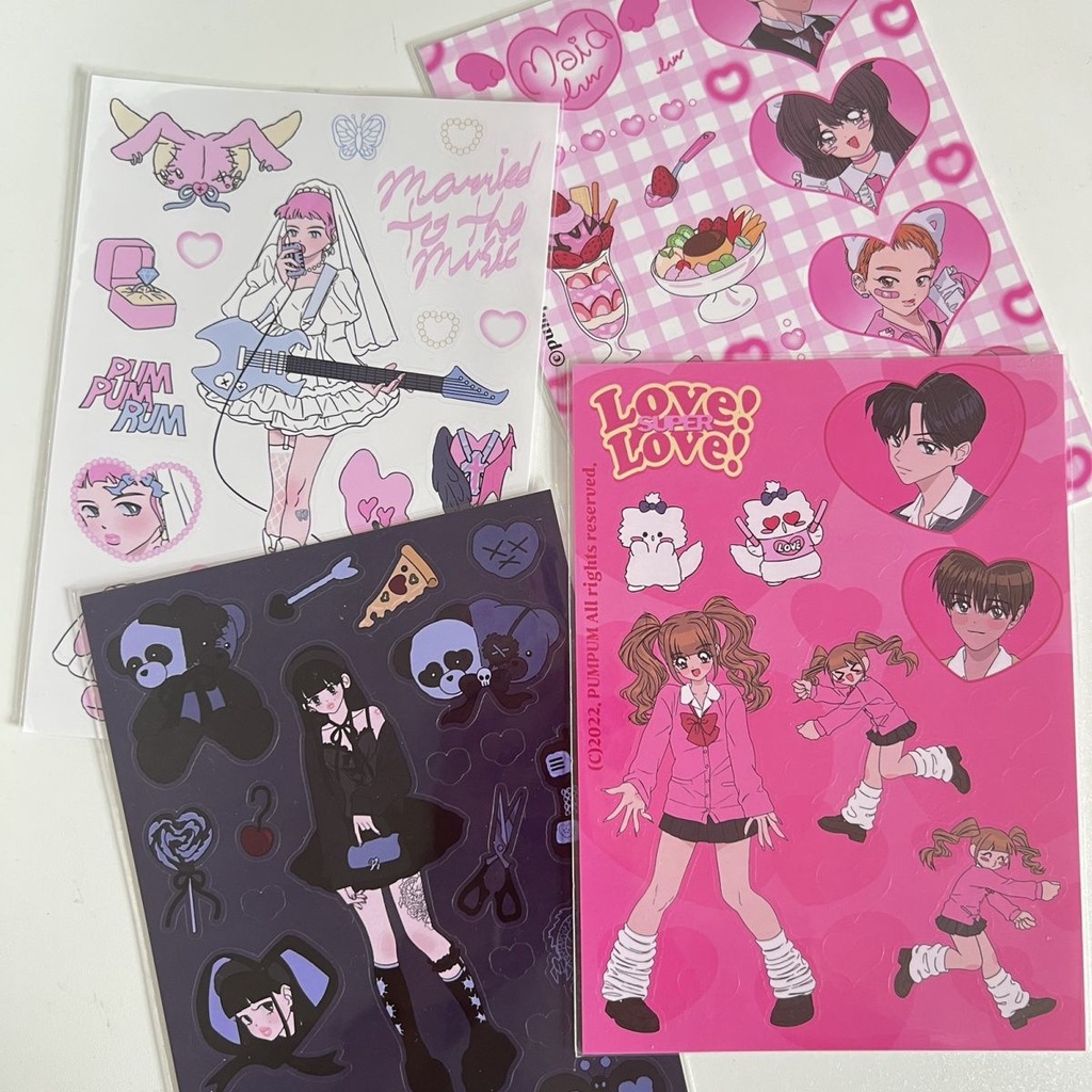 GaLiCiCi Stickers Korean Super Sweet Love Series Character Stickers/goo ...