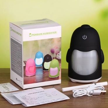 150ml Penguin Humidifier Mini USB Cool Mist Humidifier Changing LED ...