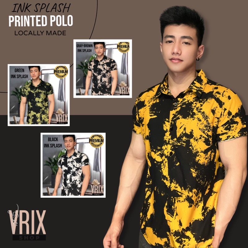 PRINTED POLO- INK SPLASH BY VRIX SHOP | Shopee Philippines