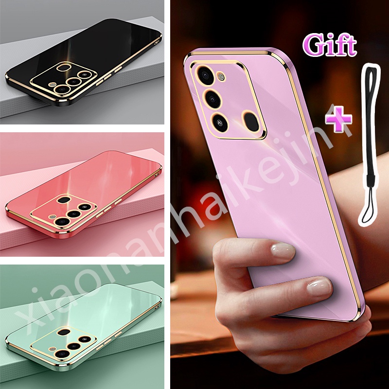Gold Edge Plating Tecno Spark 8C Spark Go 2022 Case Soft TPU Colorful ...