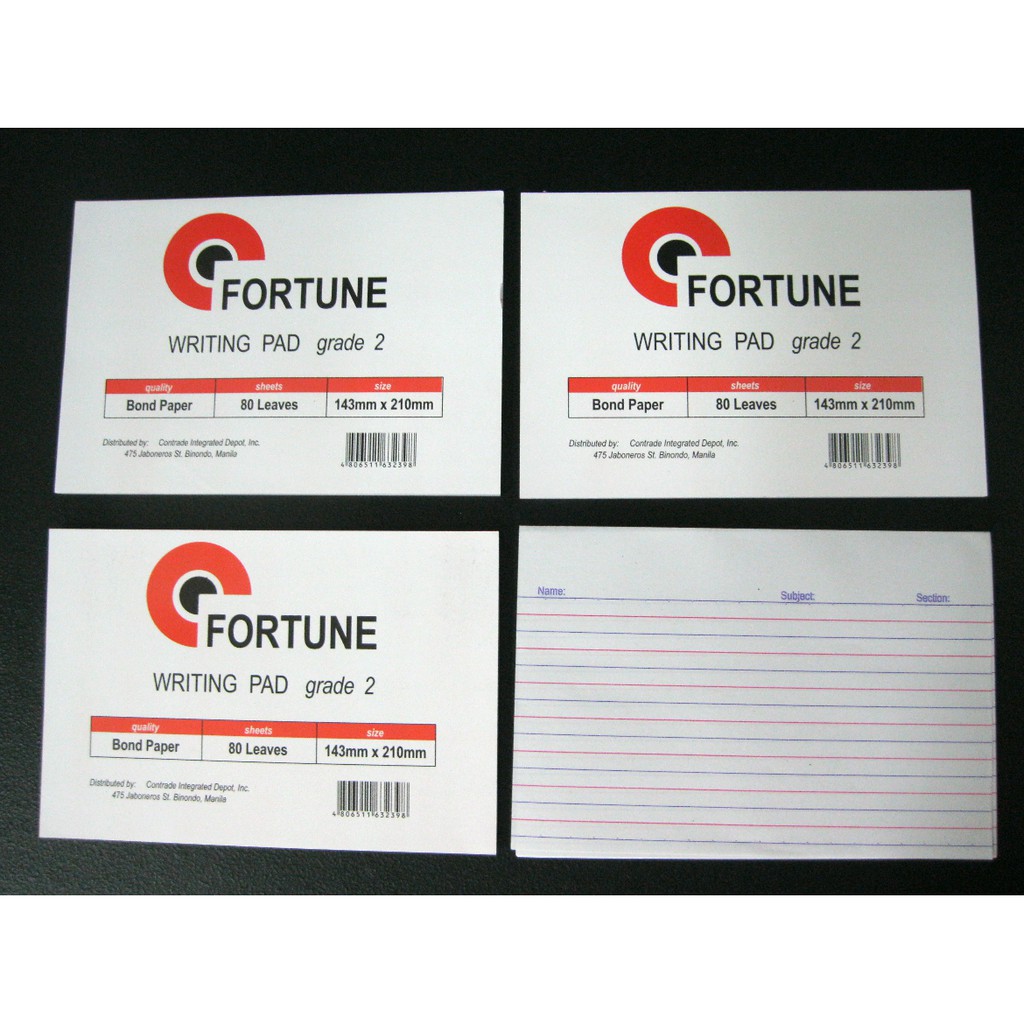 Grade 2 Writing pad 80 leaves 4 set (Bond paper) | Shopee Philippines