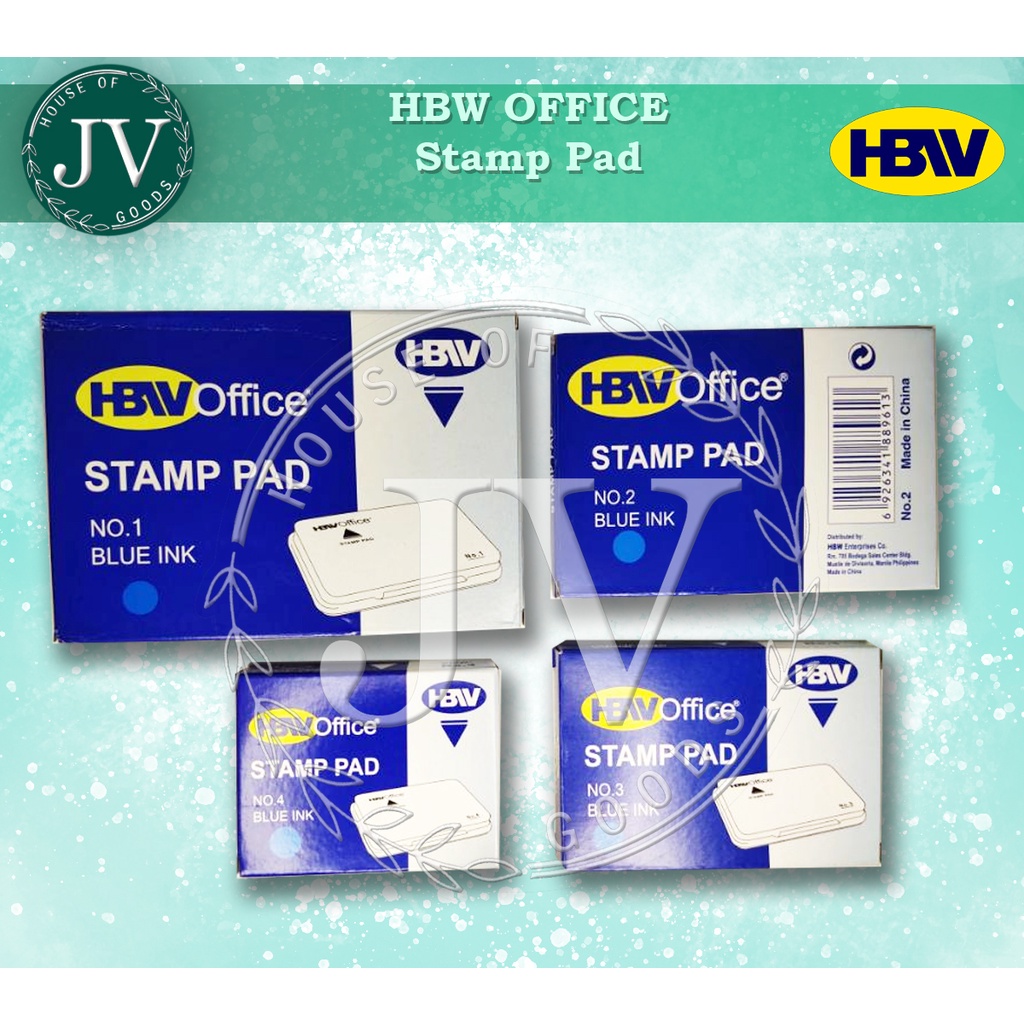HBW Office Stamp Pad With Ink (No.1,2,3 and 4) 1pc | Shopee Philippines