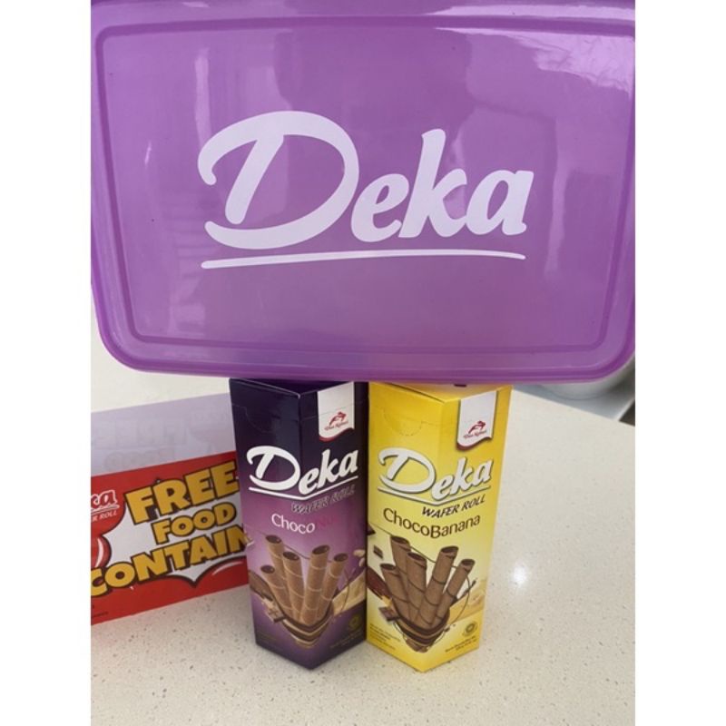 Deka Jumbo Wafer Rolls 2 Boxes 160g w/ FREE Container | Shopee Philippines