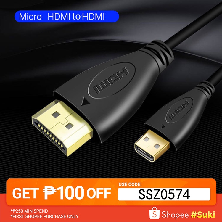 HDMI Extension to Micro HDMI Cable 1.5 Meters (Black) Micro HD1.5 ...