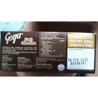 Goya Dark Chocolate in a box 840 grams | Shopee Philippines