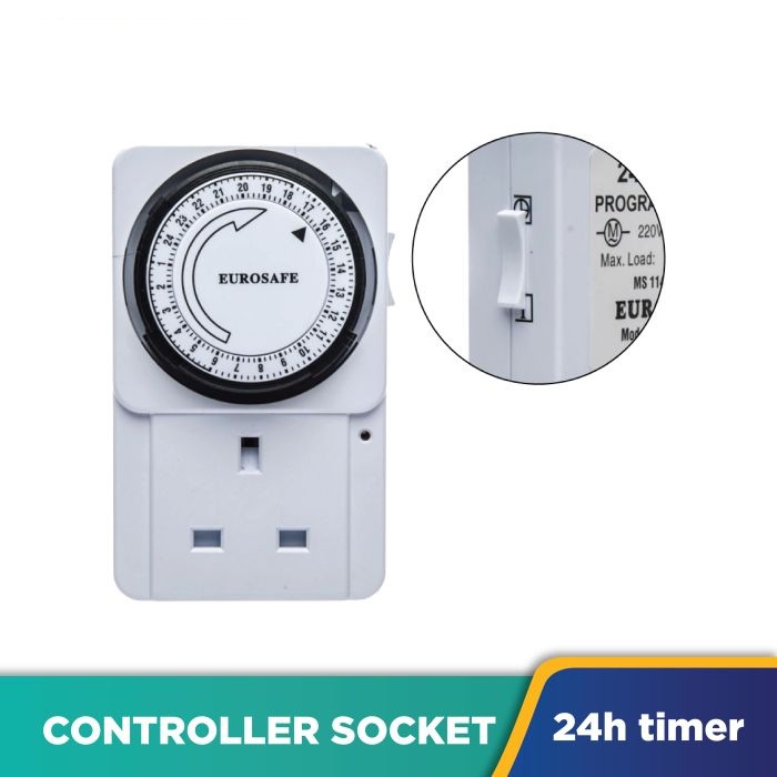 EUROSAFE 24 Hours Programmer Timer Power Controller Socket (D) | Shopee ...