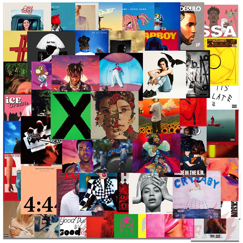 Music Artist Album Cover Series 01 Stickers 54Pcs/Set DIY Fashion ...