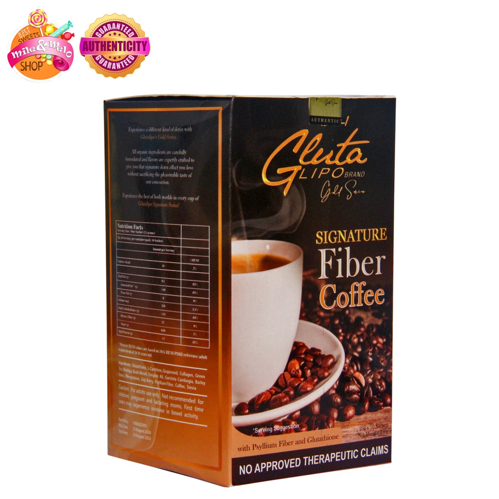 GLUTALIPO GOLD SERIES SIGNATURE FIBER COFFEE | Shopee Philippines
