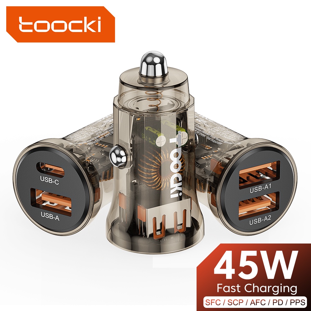 Toocki 45W Usb C Car Charger For Xiaomi Samsung S22+/Ultra Qc 3.0 4.0 Type Pd Fast Charging ...