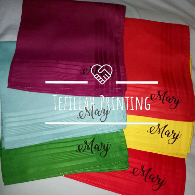 Personalized Cotton Handkerchief (Minimum order of 6pcs) | Shopee ...