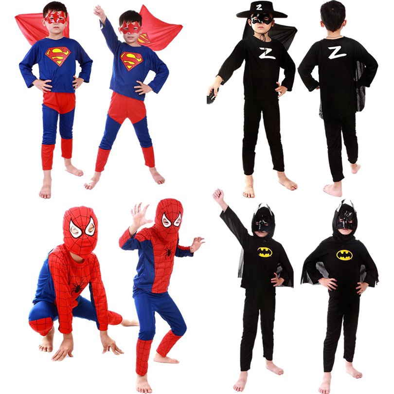 Children Superhero Spider Baby Cosplay Costume Clothes Male Child ...