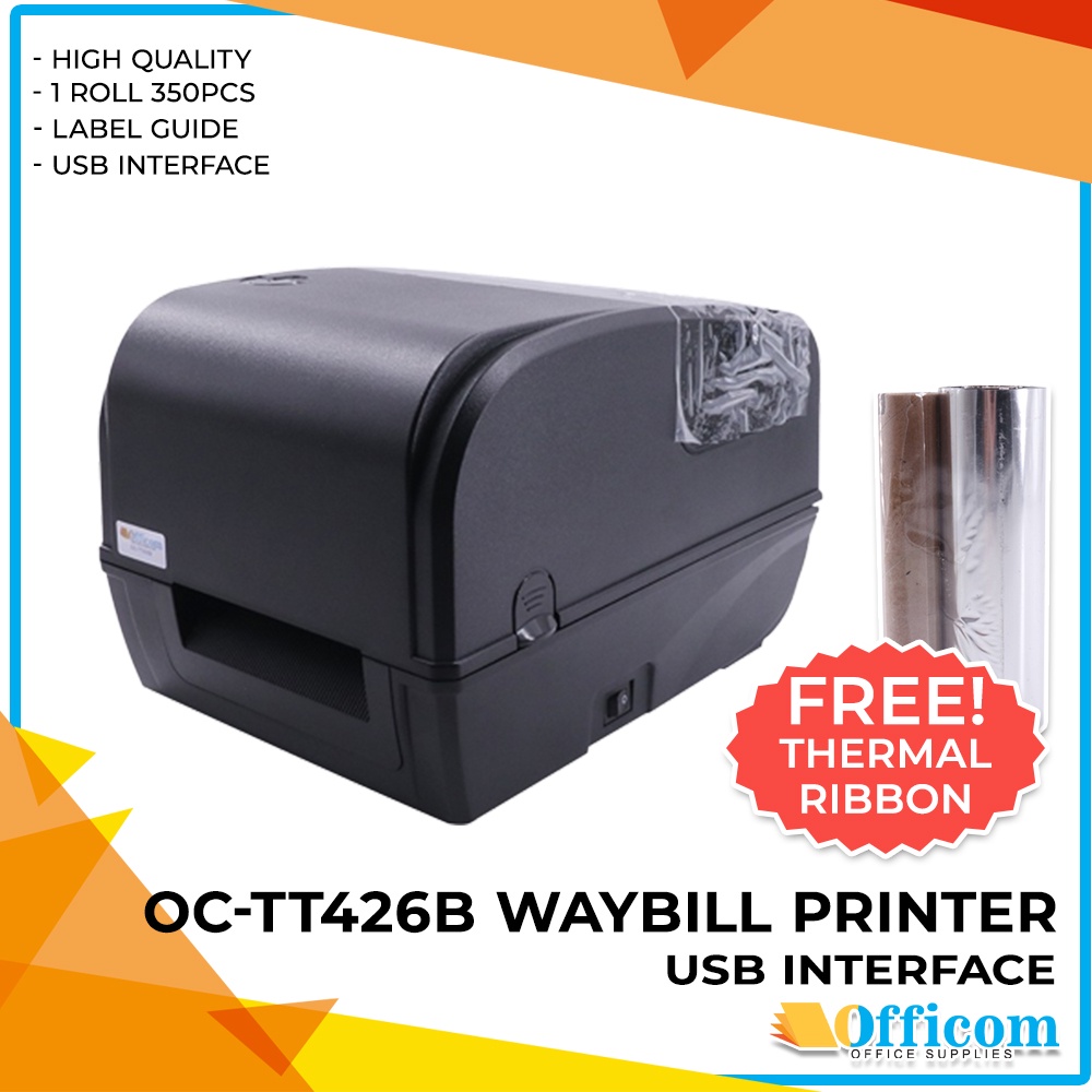 Officom OC-TT426B Waybill Printer Barcode Transfer Thermal Printer with ...