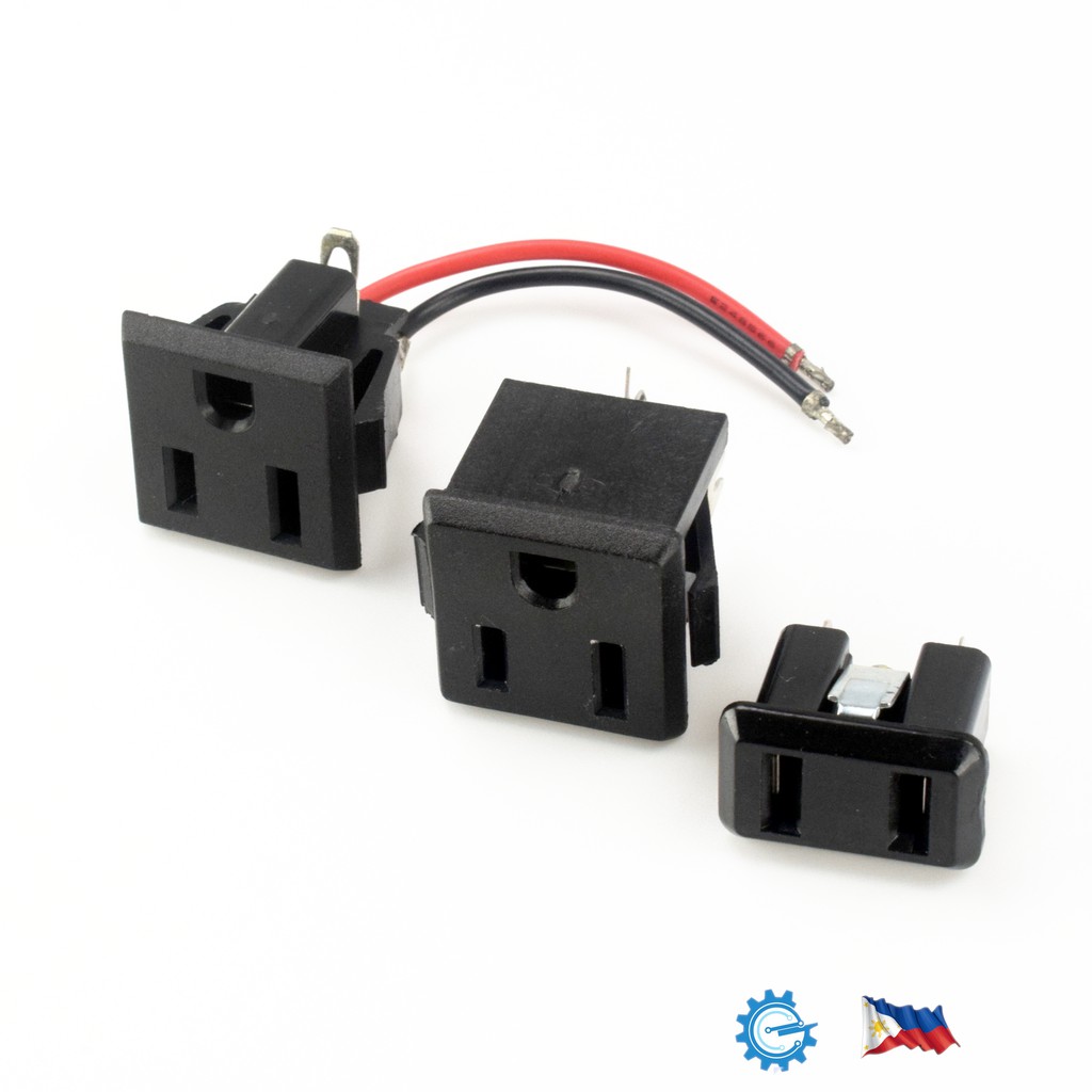 NEMA-1 NEMA-5 Panel Mount AC Outlets 10A 220VAC col | Shopee Philippines