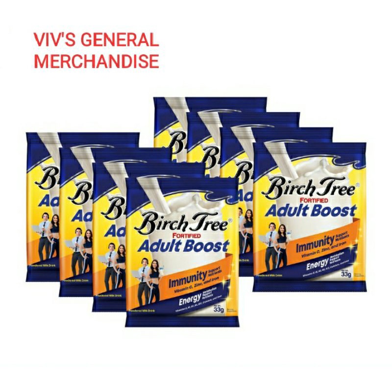 Birch Tree Fortified Adult Boost ( 33g x 8s ) | Shopee Philippines
