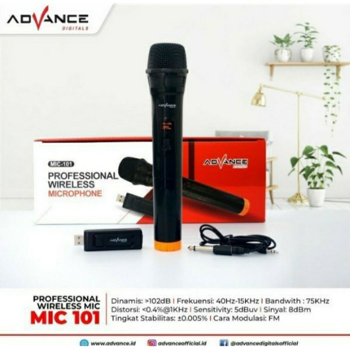 Advance Single Wireless Microphone 101 Mic Wireless Best-Selling Loud ...