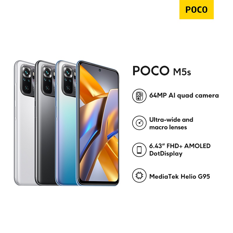 POCO M5s 4+64G Global Version 【in 1-year Warranty】 | Shopee Philippines
