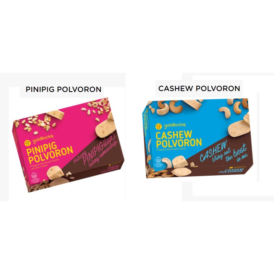 GOLDILOCKS CASHEW OR PINIPIG POLVORON 24PCS/BOX | Shopee Philippines
