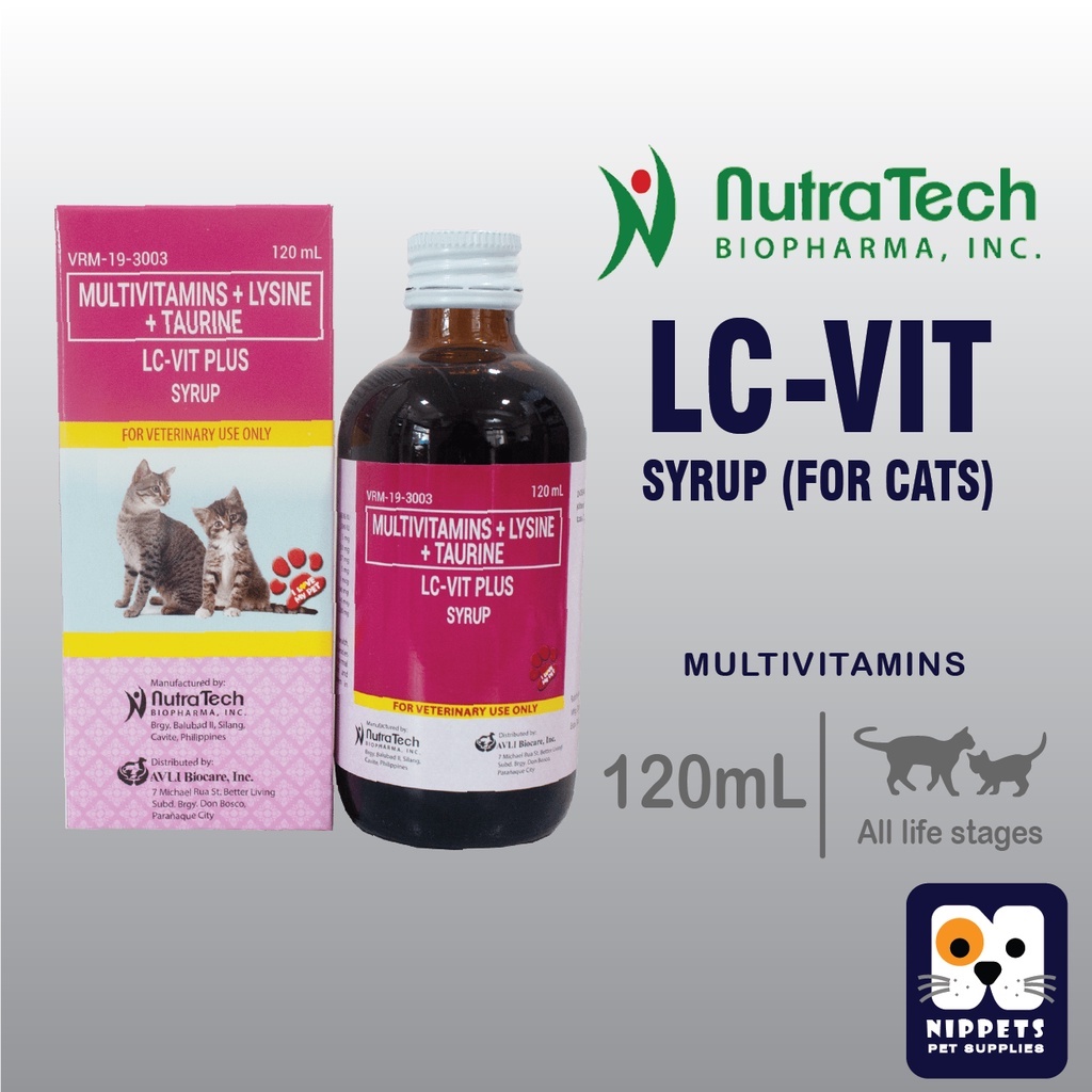 LC-VIT PLUS PET MULTIVITAMINS SYRUP for Cat 120ml | Shopee Philippines