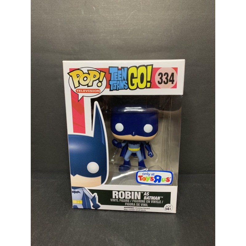 Funko Pop Teen Titans Go Robin As Batman No. 334 Toys R Us Exclusive ...