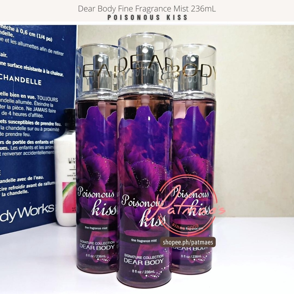Dear Body Poisonous Kiss 236ml Fine Fragrance Mist | Shopee Philippines