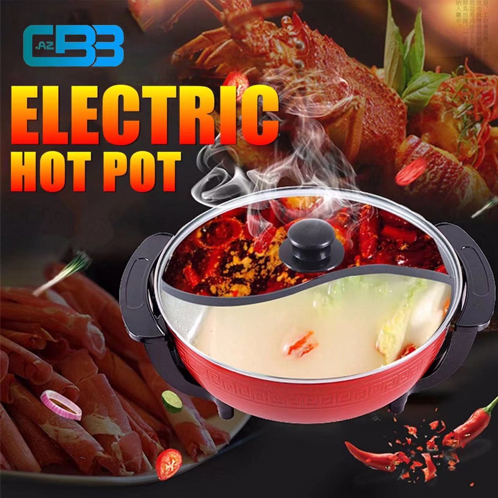 CBB.AZ ELECTRIC DOUBLE FLAVOR SHABU-SHABU COOKING POT 32CM | Shopee ...