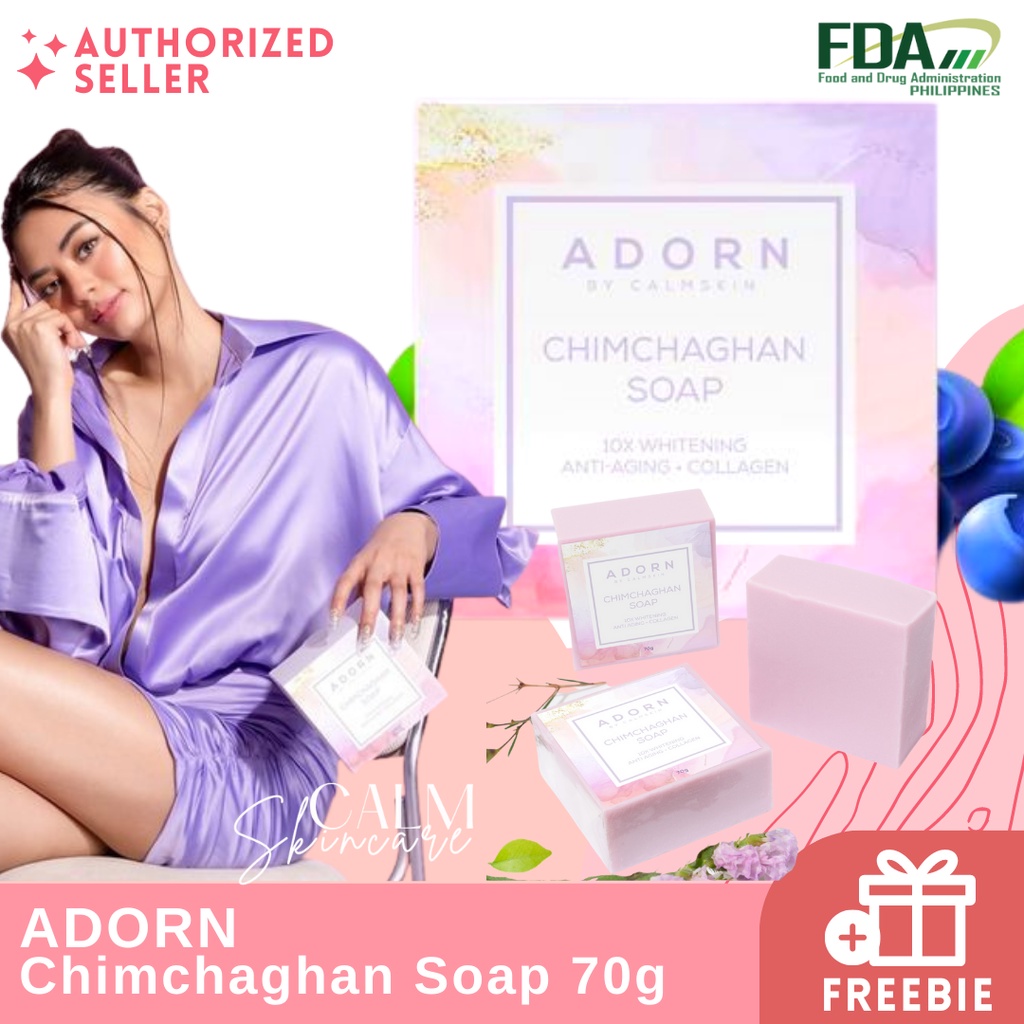 CHIMCHAGAN SOAP 1BOX 10PCS 10x Whitening BY ADORN Anti-Aging Collagen ...