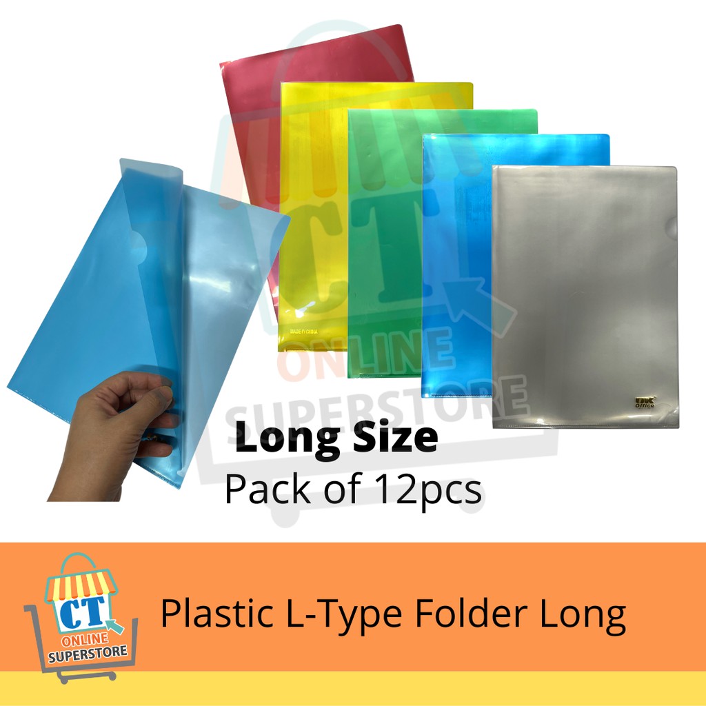 Plastic L-Type Folder Long (Pack of 12pcs) | Shopee Philippines