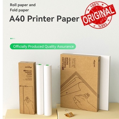 Peripage A40 Thermal Paper 2-15 Years Imaging Time Recording Paper A4 ...