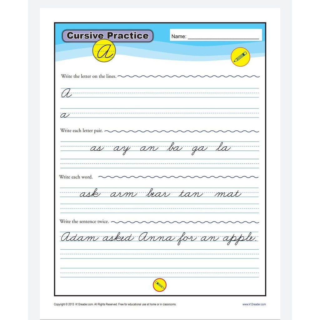 Cursive Writing Worksheets | Shopee Philippines