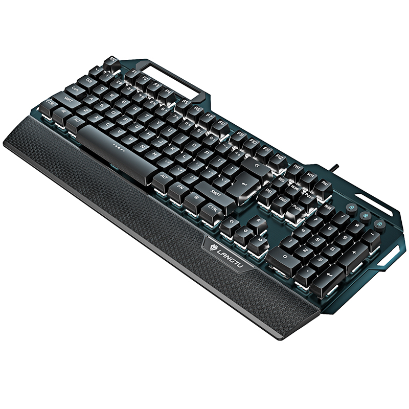 ♒♡Wolf Road true mechanical keyboard and mouse set desktop computer ...