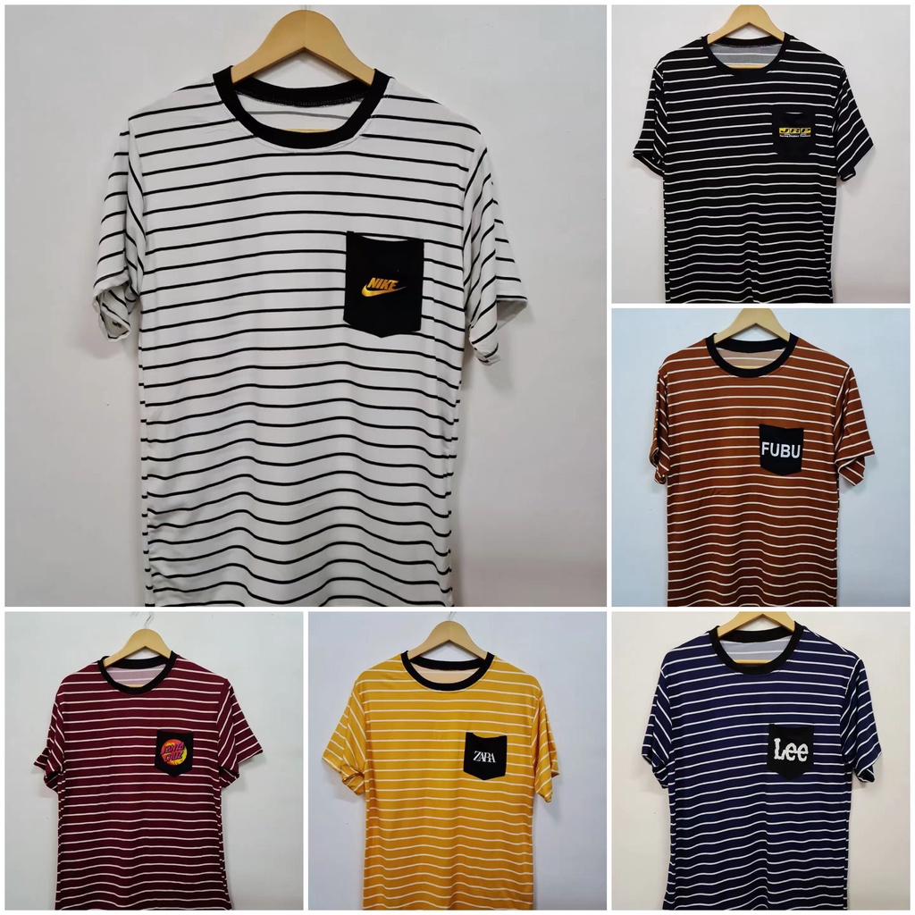 UNISEX STRIPED T-SHIRTS(L XL) | Shopee Philippines