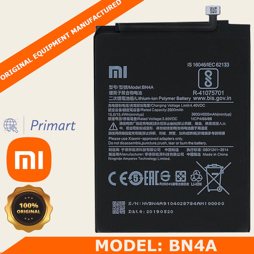 Xiaomi Redmi Note 7 Pro BN4A M1901F7C Battery | Shopee Philippines