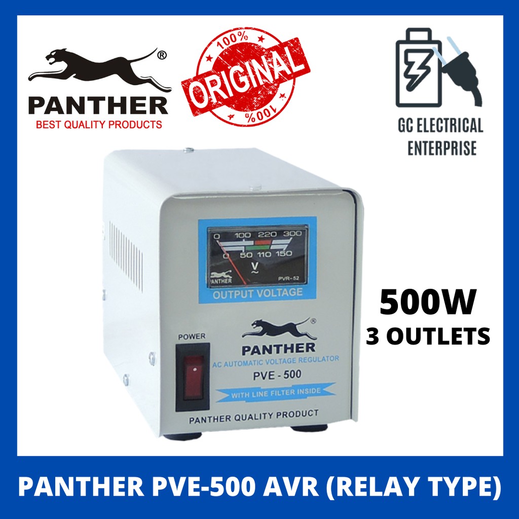 Panther AVR 500W Relay Type Automatic Voltage Regulator PVE-500 Power Supply Computer AVR TV ...